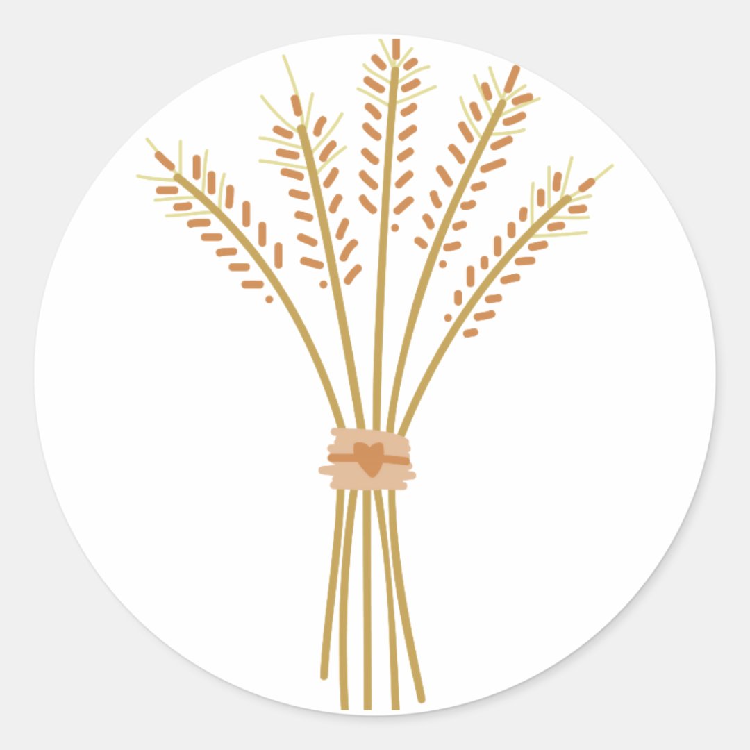 Wheat Bundle Classic Round Sticker | Zazzle