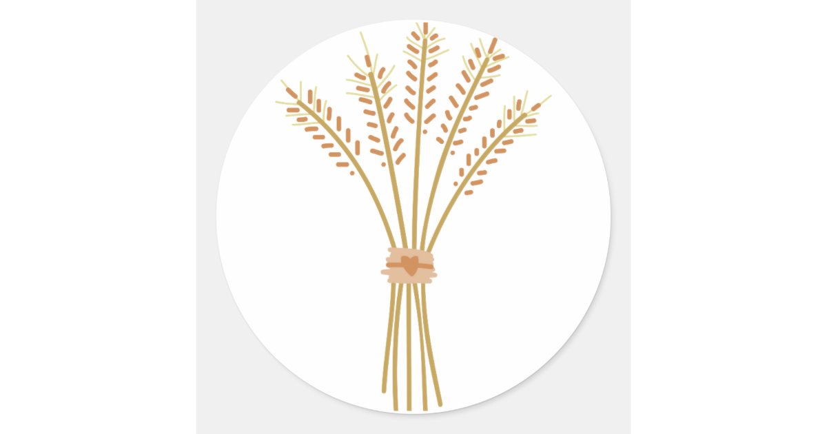 Wheat Bundle Classic Round Sticker | Zazzle