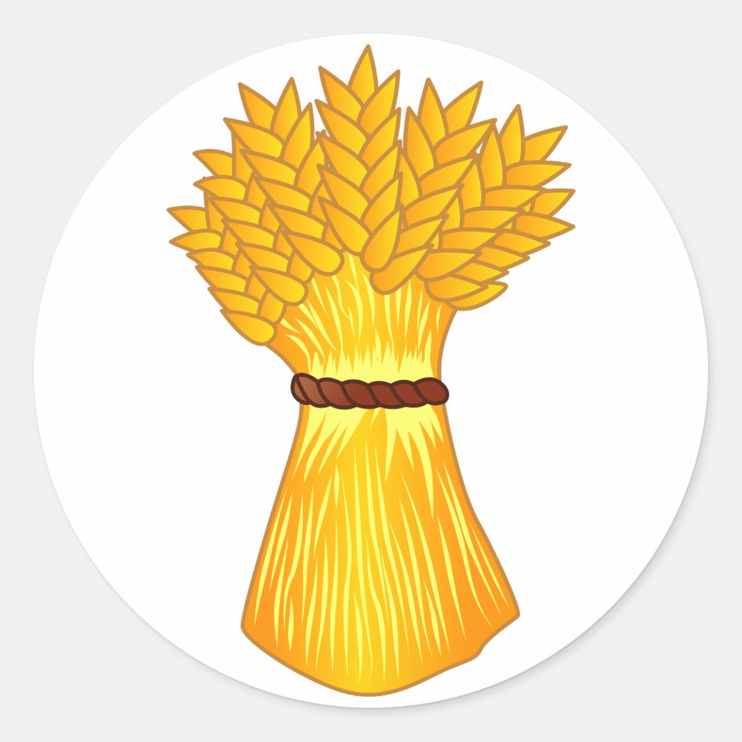 Wheat Bundle Classic Round Sticker | Zazzle