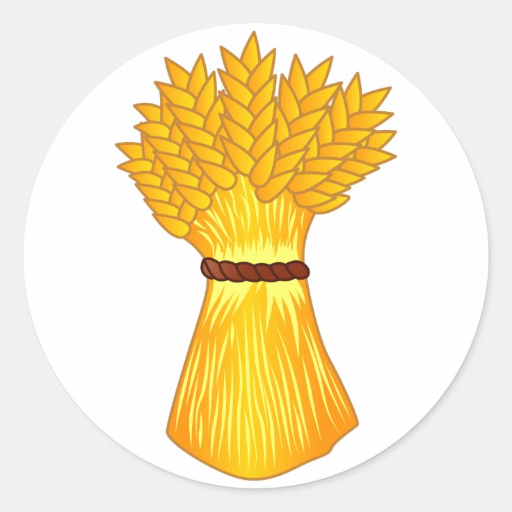 Wheat Bundle Classic Round Sticker | Zazzle
