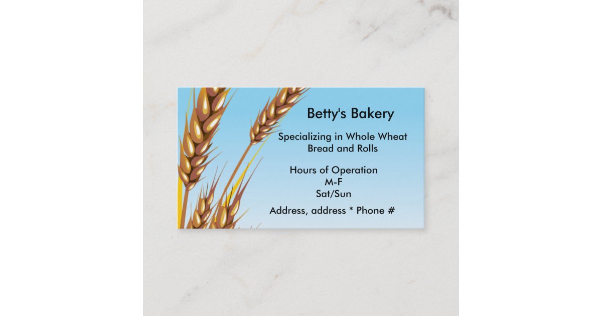 Wheat Business Card | Zazzle