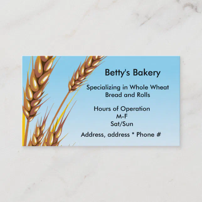 Wheat Business Card | Zazzle