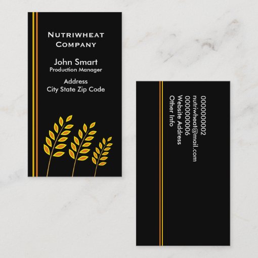 Wheat Company Business Cards | Zazzle