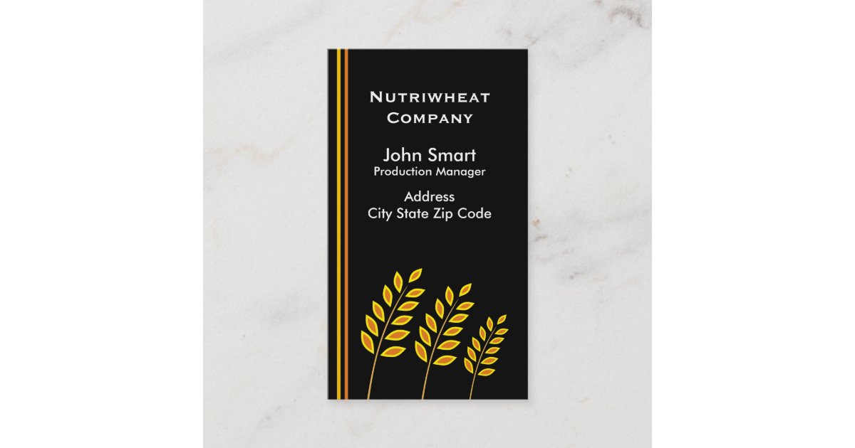 Wheat Company Business Cards | Zazzle
