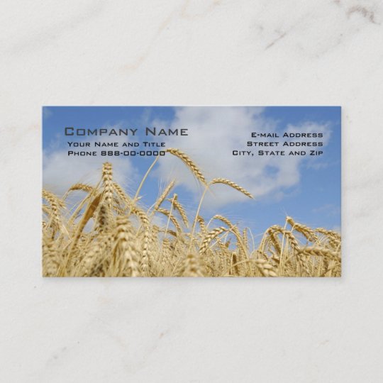Wheat Farmer Business Cards | Zazzle.com