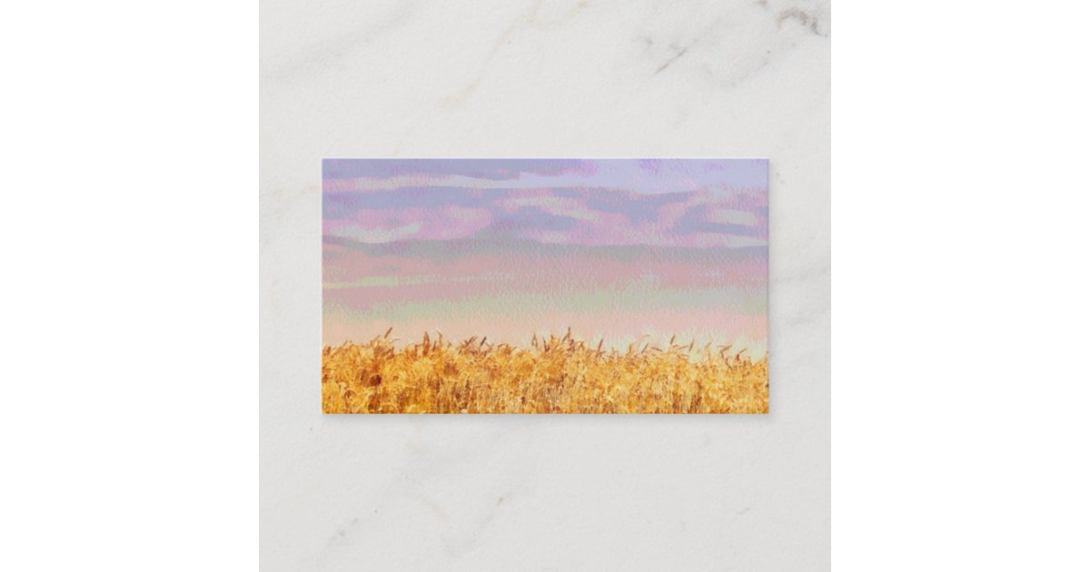 wheat field business card template double sided | Zazzle