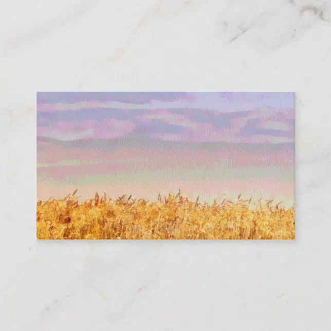 wheat field business card template double sided | Zazzle
