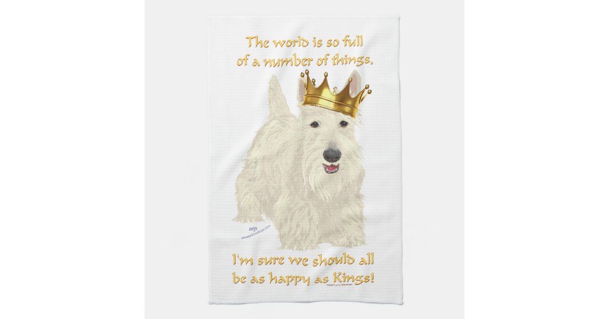 Wheaten Scottish Terrier King Towel | Zazzle