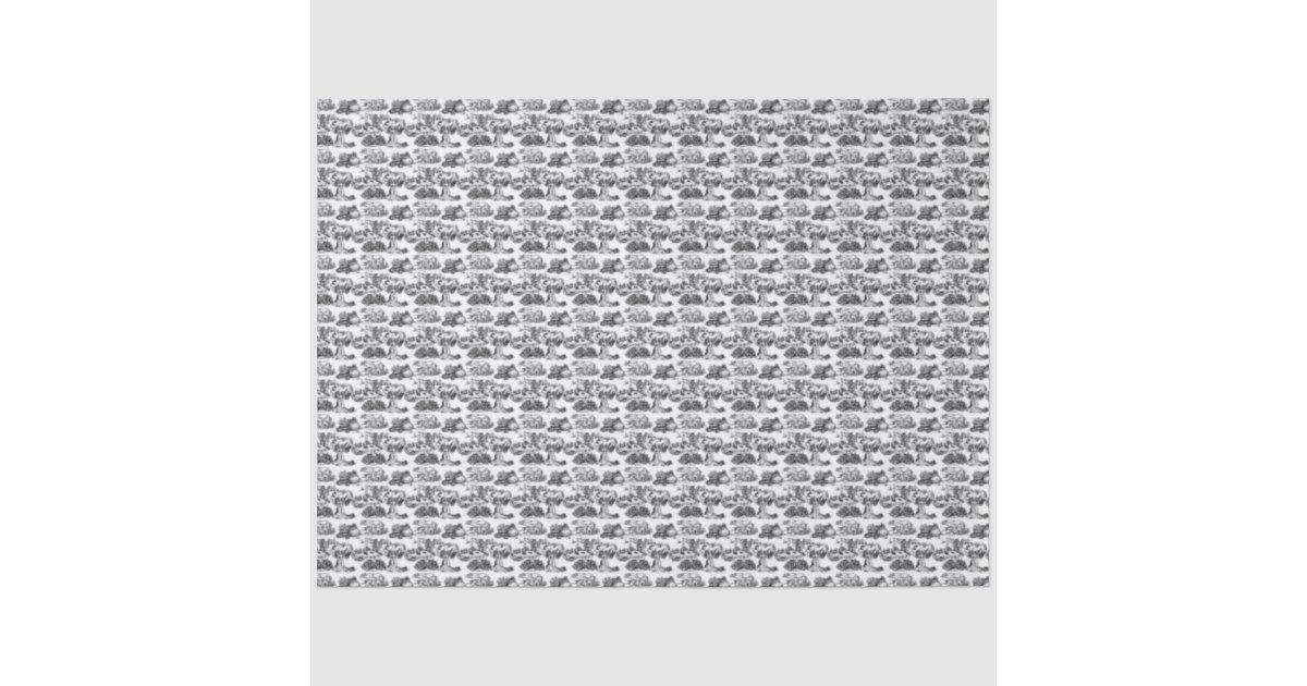 WHEATEN Terrier Black Toile Tissue Paper | Zazzle