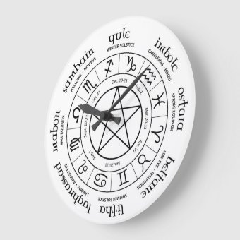 Wheel of the Year - Northern Hemisphere Large Clock | Zazzle