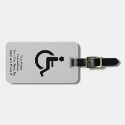 Wheelchair Access - Handicap Chair Symbol Luggage Tag | Zazzle