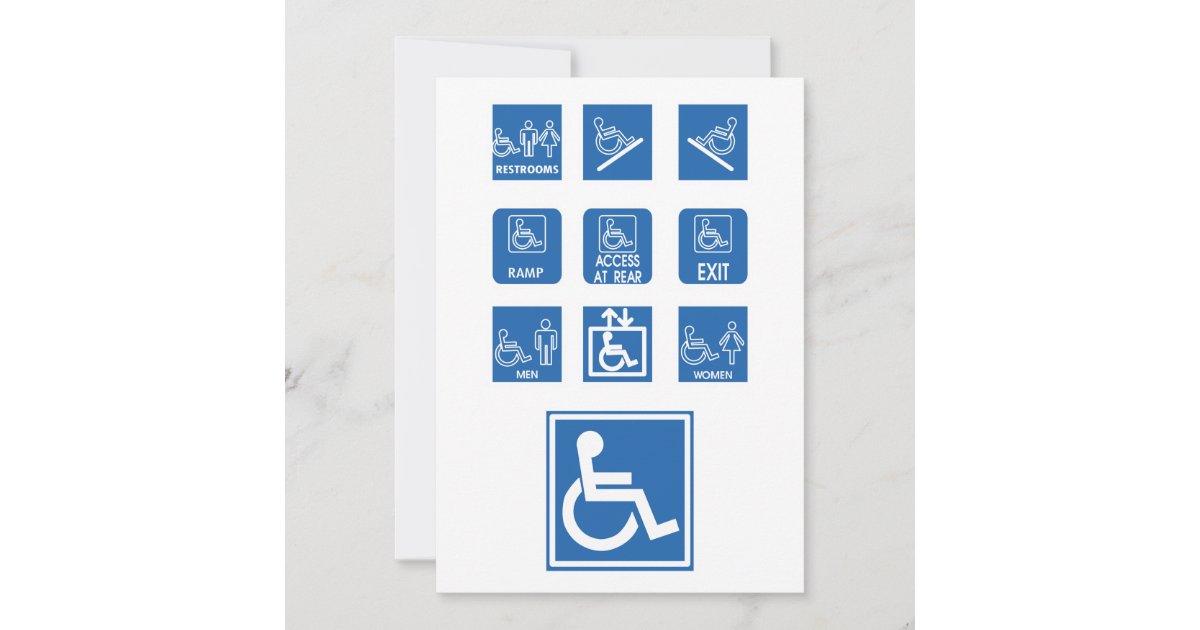Wheelchair Accessibility Signs Invitation | Zazzle