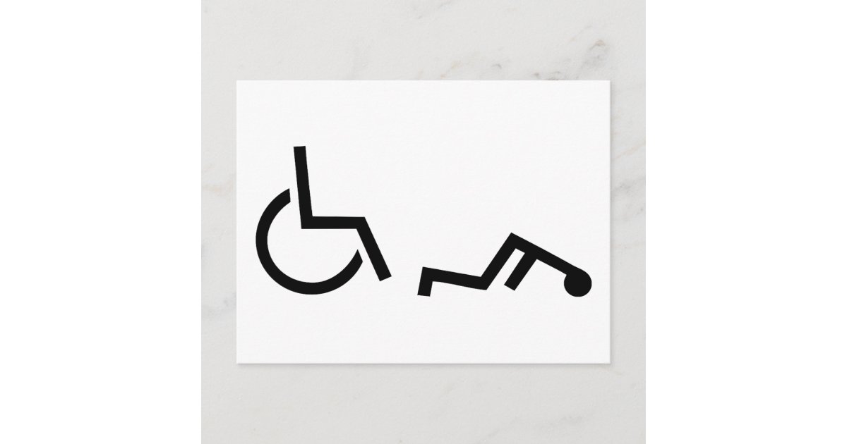 Wheelchair accident postcard | Zazzle.com