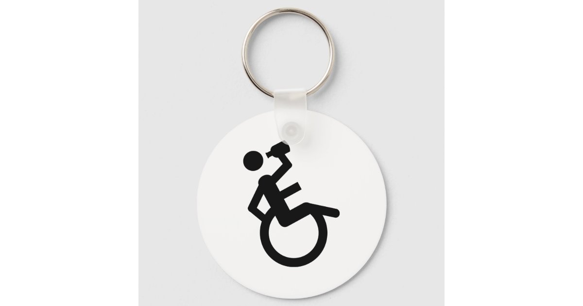 wheelchair boot wheel chair keychain | Zazzle