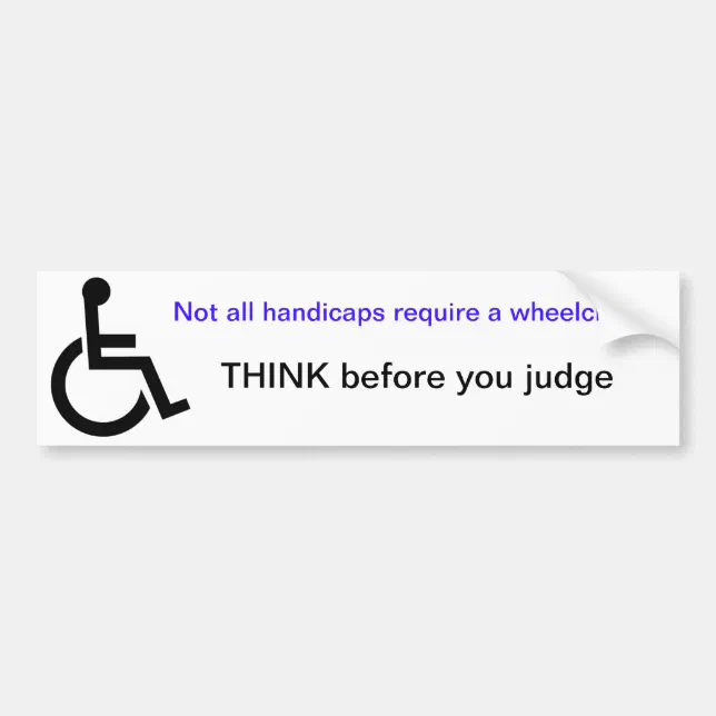 Wheelchair bumper sticker | Zazzle
