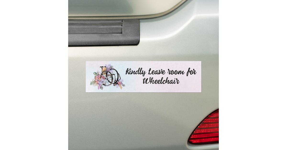 Wheelchair Handicap Bumper Sticker | Zazzle