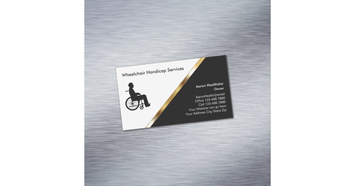 Wheelchair Medical Business Card Magnets | Zazzle