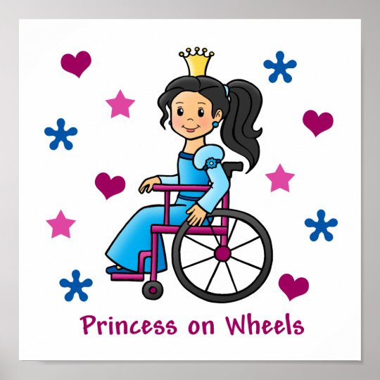 Wheelchair Princess Poster | Zazzle.com
