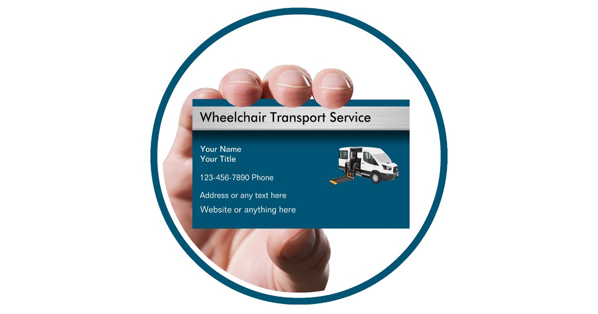 Wheelchair Transportation Services Business Card | Zazzle
