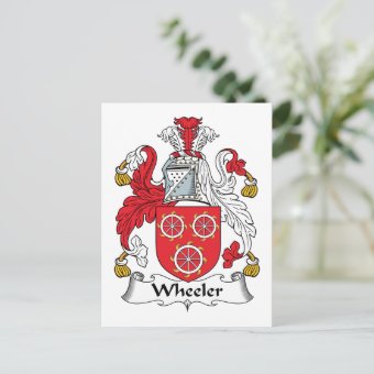 Wheeler Family Crest Postcard | Zazzle