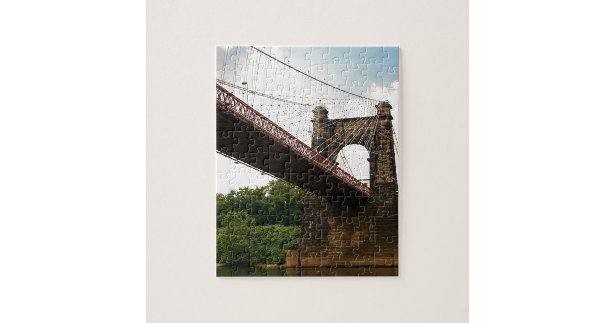 Wheeling Suspension Bridge Jigsaw Puzzle | Zazzle