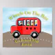 Wheels On The Bus Kids Nursery Rhyme Themed Poster | Zazzle