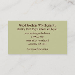 Wheelwright Wagon Wheel Business Card Template | Zazzle