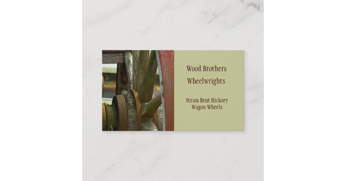 Wheelwright Wagon Wheel Business Card Template | Zazzle
