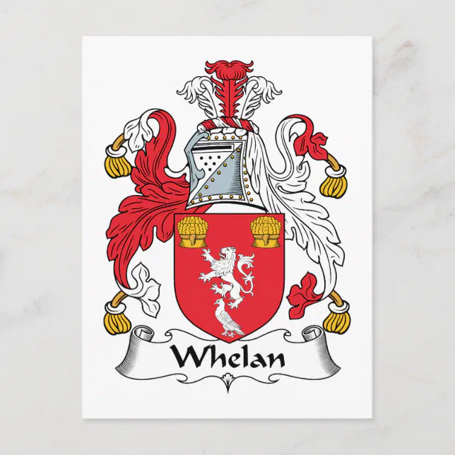 Whelan Family Crest Postcard | Zazzle