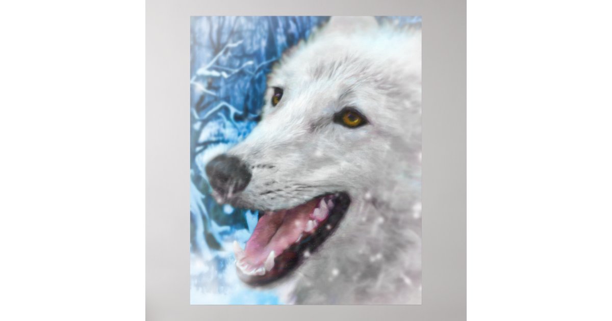WHEN ARCTIC WOLF EYES ARE SMILING POSTER | Zazzle