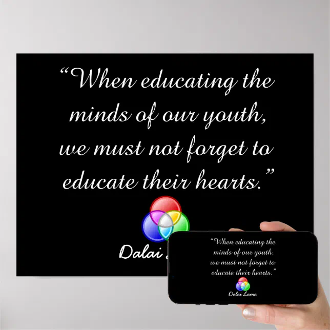 When educating the minds - quote poster | Zazzle