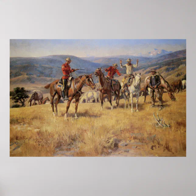 When Law Dulls the Edge of Chance by CM Russell Poster | Zazzle