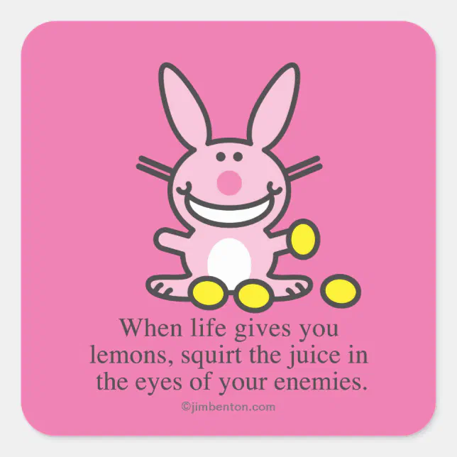 When Life Gives You Lemons Square Sticker | Zazzle