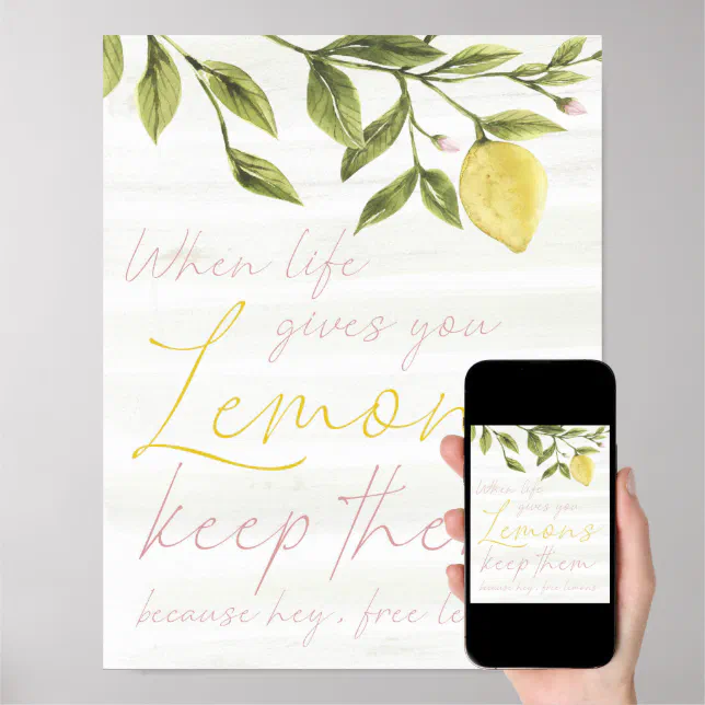 When Life Gives You Lemons Wall Art | Zazzle