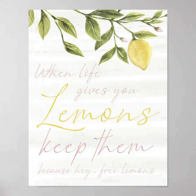 When Life Gives You Lemons Wall Art | Zazzle