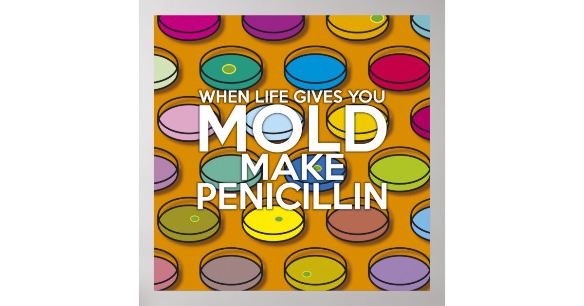 WHEN LIFE GIVES YOU MOLD MAKE PENICILLIN SCIENCE POSTER | Zazzle