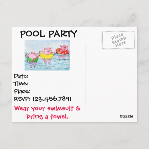 When Piglets Float - Swimming Pigs Postcard | Zazzle