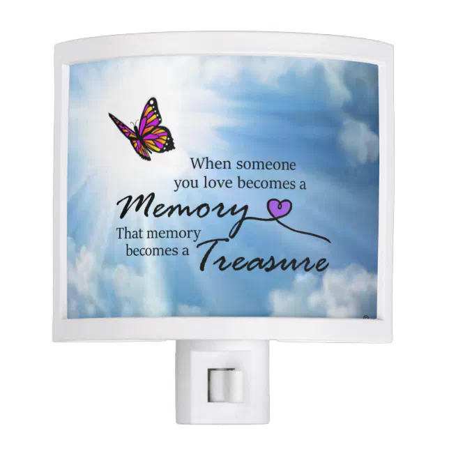 When someone you love, butterfly night light | Zazzle
