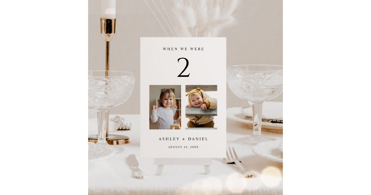When We Were Age Table Number | Zazzle