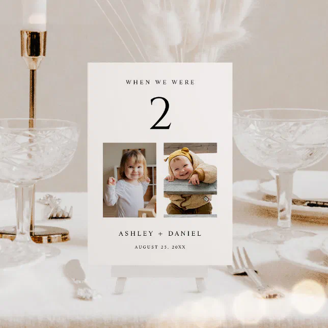 When We Were Age Table Number | Zazzle