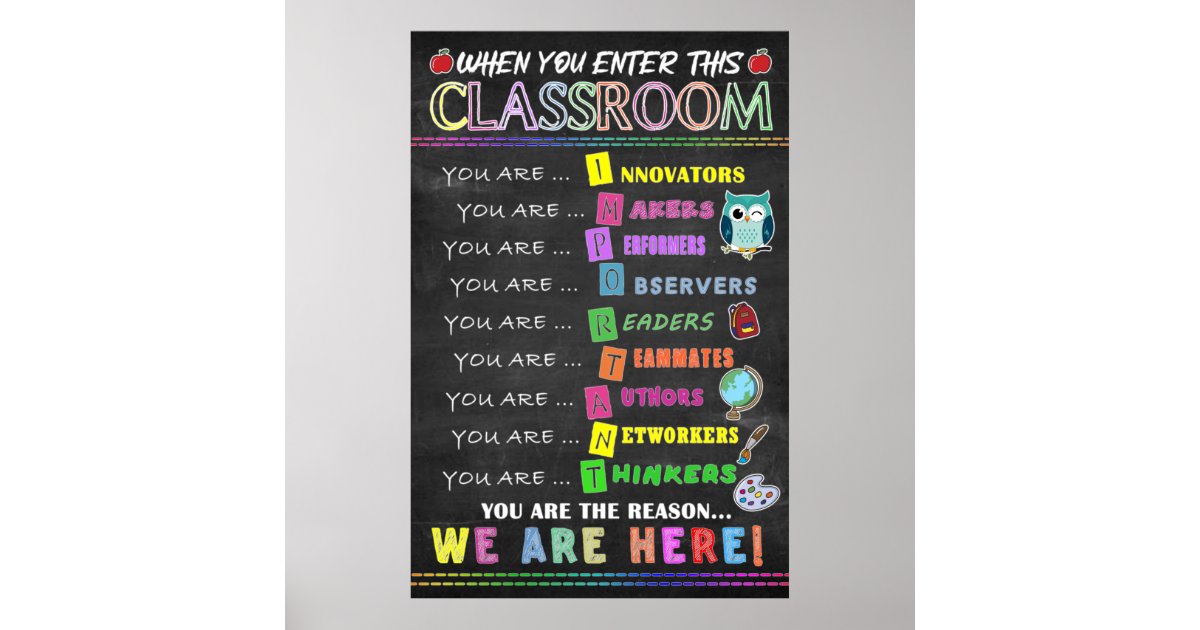 When You Enter This Classroom Poster | Zazzle