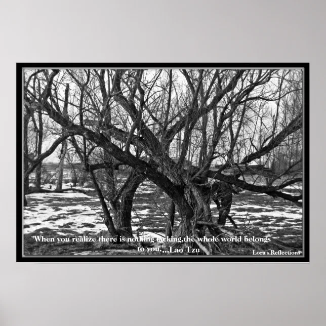 "When you realize there is nothing lacking..... Poster | Zazzle