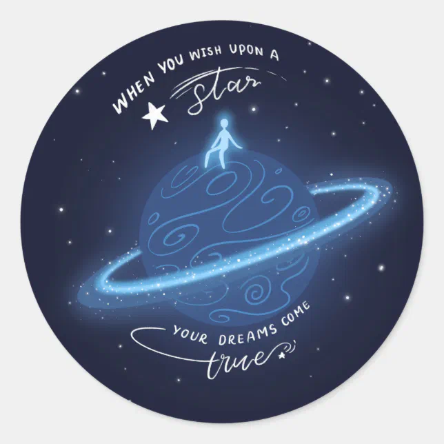 When you Wish upon a Star Classic Round Sticker | Zazzle