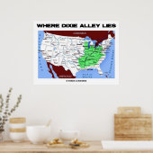 Where Dixie Alley Lies (United States Map) Poster | Zazzle