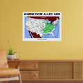 Where Dixie Alley Lies (United States Map) Poster | Zazzle