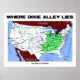 Where Dixie Alley Lies (United States Map) Poster | Zazzle