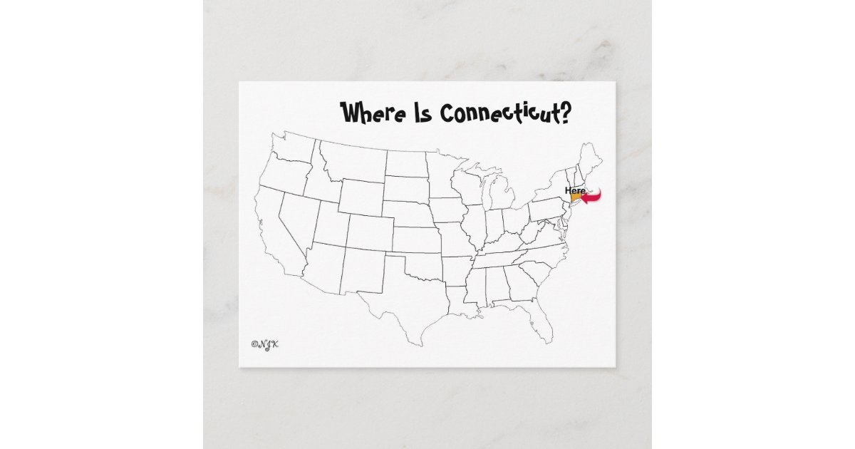 Where Is Connecticut? Postcard | Zazzle