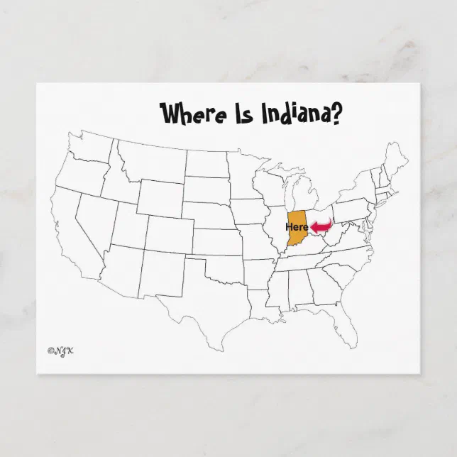 Where Is Indiana? Postcard | Zazzle