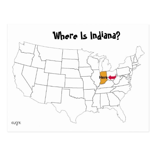 Where Is Indiana? Postcard | Zazzle.com