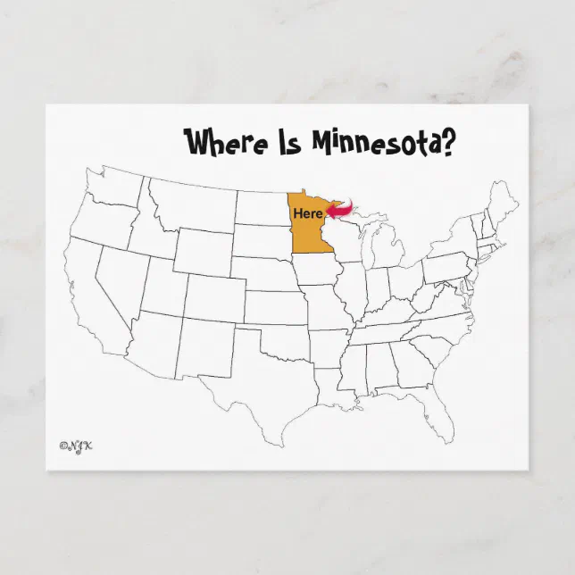 Where Is Minnesota? Postcard | Zazzle